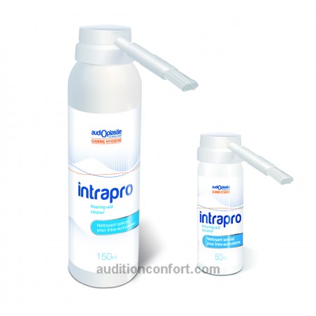 Disinfectant Spray with Brush Intrapro, hearing aid cleaner