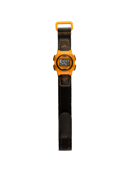 Black and orange Vibrating reminder watch for deaf and hearing impaired